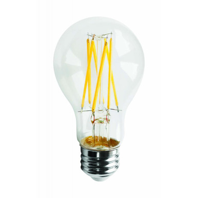 11 Watt; A19 LED; Clear; 3000K; Medium base; 120 Volt