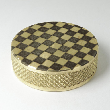1/8ips - 1-1/4in X 3/8in Diamond Knurled Disc Finial with Checkerboard ...