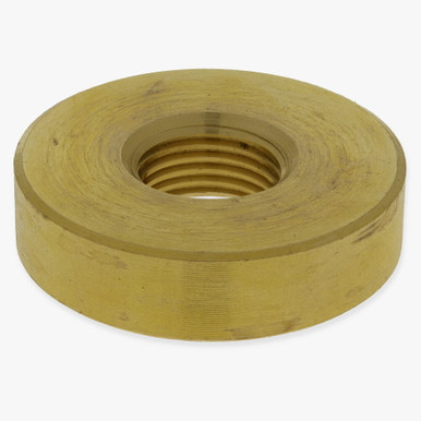 1in Diameter x 1/4in H- 1/8ips Threaded Plain Round Brass Nut ...