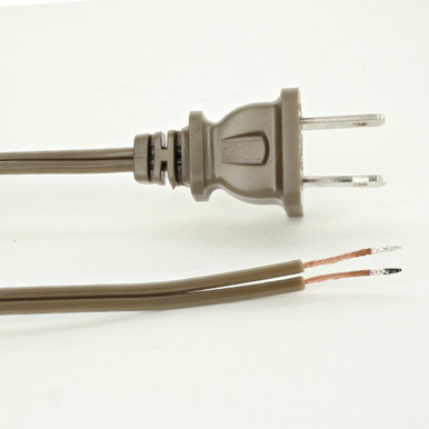 8ft. Metallic Gold 18/2 SPT-1 Cordset with Molded Polarized Plug