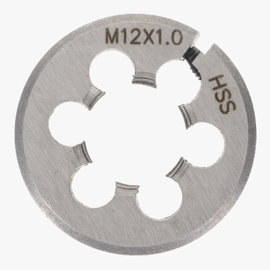 M12x1.00 1in Metric High Speed Steel Round Threading Die,Adjustable