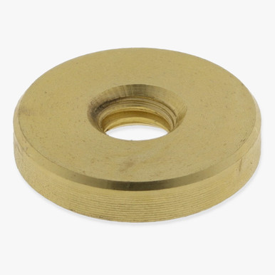 #8/32 - 1/2in Diameter X 3/32in H - Round Smooth Brass Nut - Unfinished ...
