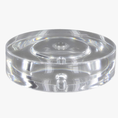 4in Diameter Round Acrylic lamp base with 1/8ips slip(7/16in Center ...