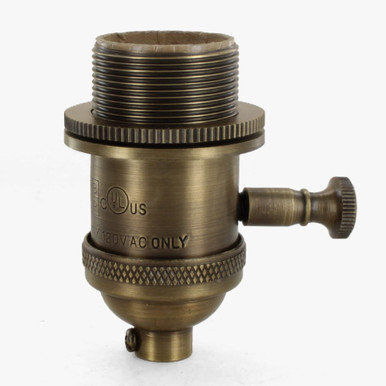 Long Uno Threaded Dimmable E-26 Socket Includes Knurled and Smooth ...