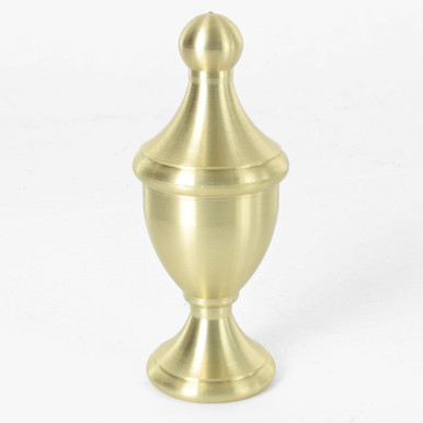 2-3/4in Large Urn Finial with 1/8ips Thread - Unfinished Brass