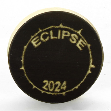 1-1/2 Diameter Round Engraved Eclipse 2024 1/4-27 UNF Female Finial ...