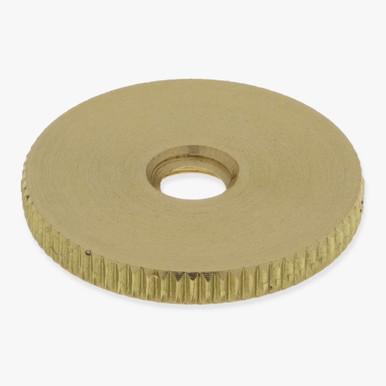 6/32 UNF - 9/16in Diameter x 1/16in H - Knurled Brass Round Lock Nut ...