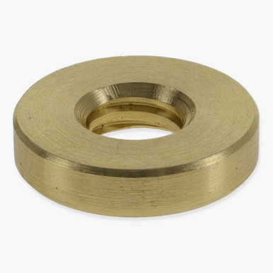 1/4-20 UNC - 9/16in Diameter x 1/8in H - Threaded Smooth Flat Brass Nut ...