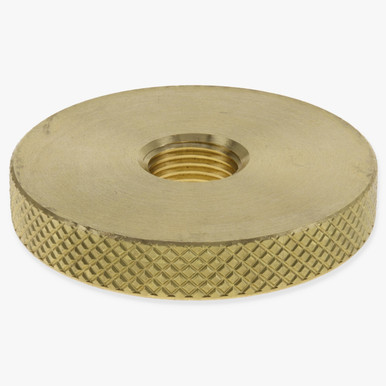 3/8-24 UNF- 1-1/2in Diameter x 1/4in H - Threaded Diamond Knurled Round ...