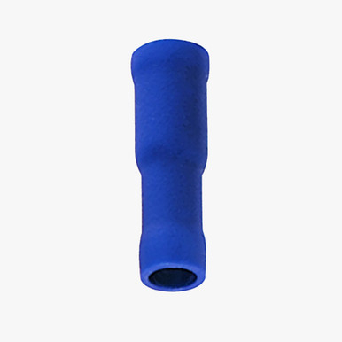 16-14 Gauge - 0.156in Female Bullet Receptacles (Vinyl Insulated) - Blue