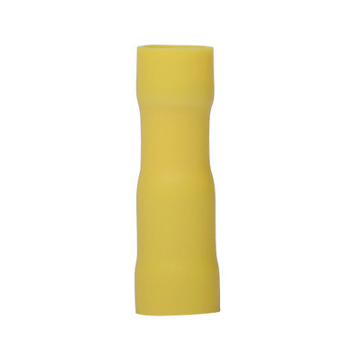 12-10 Gauge - 0.195in Female Bullet Receptacles (Vinyl Insulated) - Yellow