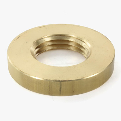 1/2ips - 1-1/2in Diameter x 1/4in H - Threaded Smooth Round Brass Nut ...