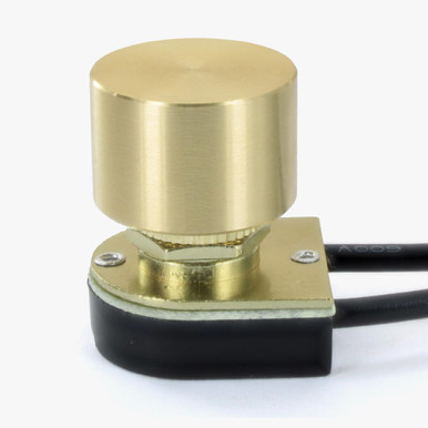 3/8in Shank On/Off Rotary Lamp Switch with Large Brass Removeable Knob