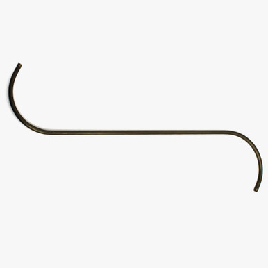 24-1/4in Long - 1/8ips Male Threaded S Shape Bent Arm - Unfinished Brass