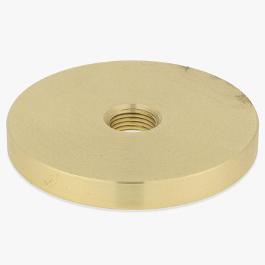 1/8ips - 2in Diameter x 1/4in H- Threaded Plain Round Brass Nut ...