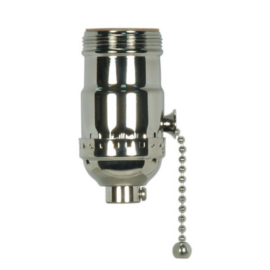 On-Off Pull Chain Socket - 1/8 IPS - 3 Piece Stamped Solid Brass ...