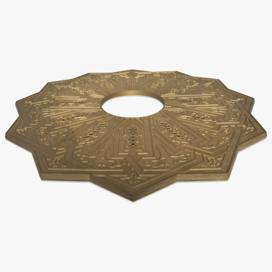 Unfinished Brass Cast Brass 21-3/4in. Ceiling Medallion with 5-3/8 ...