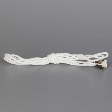 Pull String with Beaded Chain Coupling & Bell - Nickel Plated