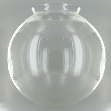 12in. Hand Blown Clear Glass Ball with 6in. Neck - USA