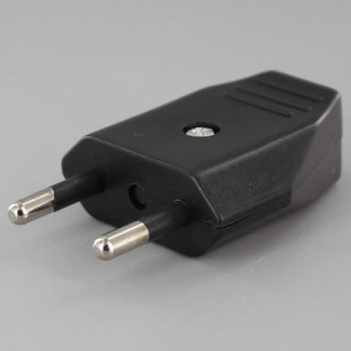 Black - Non-Polarized 2-Pin European Europlug