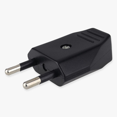 Non-Polarized 2-Pin European Europlug - Black
