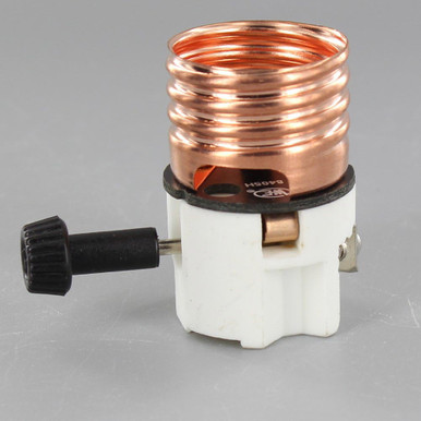 E-27 CE 1-way Copper Screw Shell Porcelain Interior