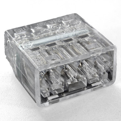Clear 4 Pole Push In Wire Connector For use with solid and flexible ...