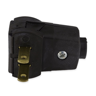 Leviton Non-Polarized Angle Lamp Plug with Screw Terminals - Brown