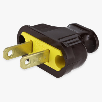 2-Prong, Non-Polarized, Non-Grounding, 120V Phenolic Lamp Plug with ...