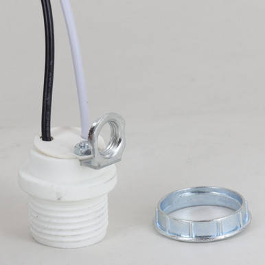 E-12 Threaded Porcelain Sign Socket With Shoulder And 1/8ips Threaded ...