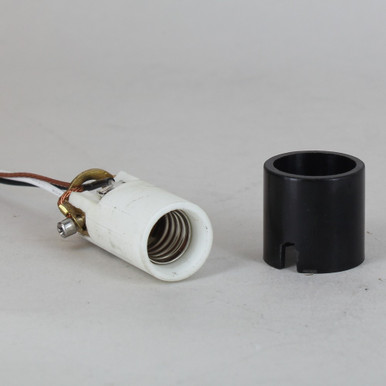 Grounded 1-5/8in Height Porcelain E-12 Base Damp Location Rated Lamp ...