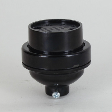 GU24 PHENOLIC KEYLESS SOCKET 1/8IPS FEMALE Threaded CAP BLACK
