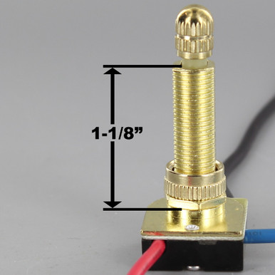 1-1/8in Shank Two-circuit Four-position 3-Way Rotary Switch - Brass Plated