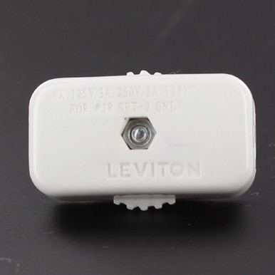 Single Pole On-Off Rotary Line Switch for SPT-2 Cord - White