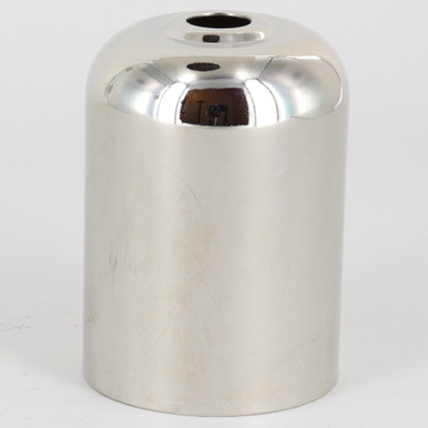2-5/16in Tall Wide Round Bottom Edison Socket Cup - Polished Nickel Finish