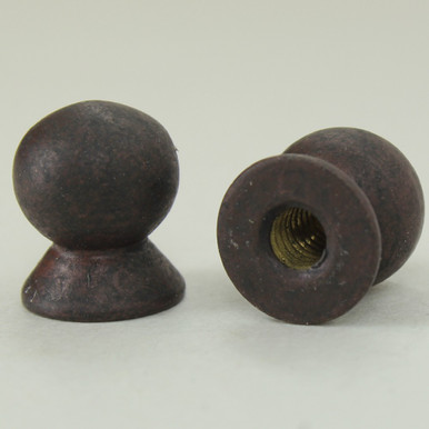 8/32 UNC - 3/8in x7/16in Pear Knob Finial - Antique Bronze