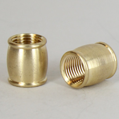 1/8ips - 7/16in x 1/2in Barrel Coupling - Unfinished Brass