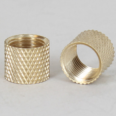 1/8ips - 7/16in X 3/8in Knurled Coupling - Unfinished Brass