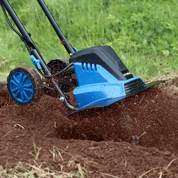 Hyundai 1500W 45cm Electric Garden Tiller, Cultivator, Rotovator and ...