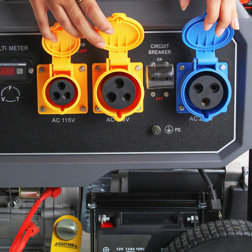 P1 7.9kW / 9.8kVa* Petrol Open Frame Site Generator, Electric Start ...