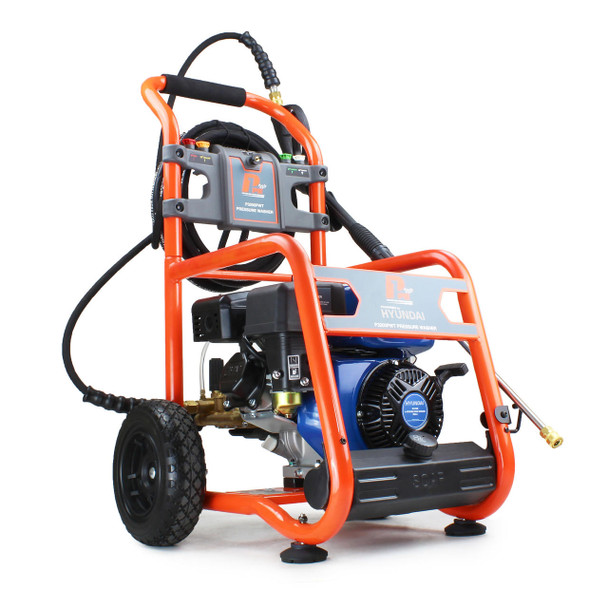 P1 3200psi 214bar Commercial Petrol Pressure Washer Hyundai Engine Triplex Annovi Reverberi Pump 11L min Flow Rate Q R Fittings P3200PWT