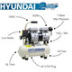 Hyundai 550W 8L Oil Free Low Noise Portable Air Compressor 4CFM 100psi ...