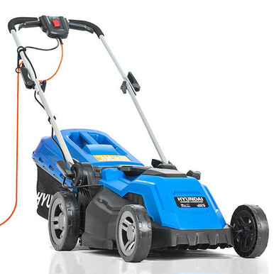 Hyundai 15 38cm 1600w Electric Lawn Mower with Rear Roller Mulch 40L Bag HYM3800E