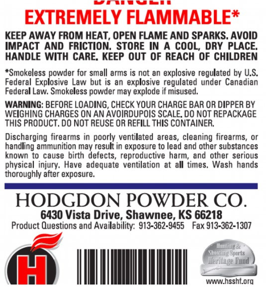 Hodgdon CFE Pistol Powder, 1 lb - Westside Stores