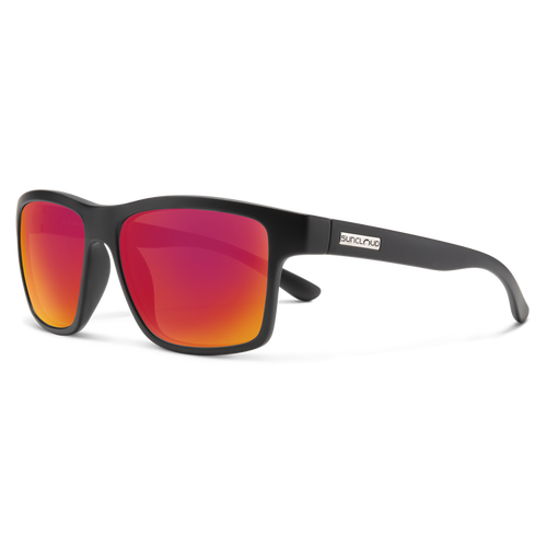 Suncloud A-Team, Matte Black/Polarized Red Mirror - Westside Stores