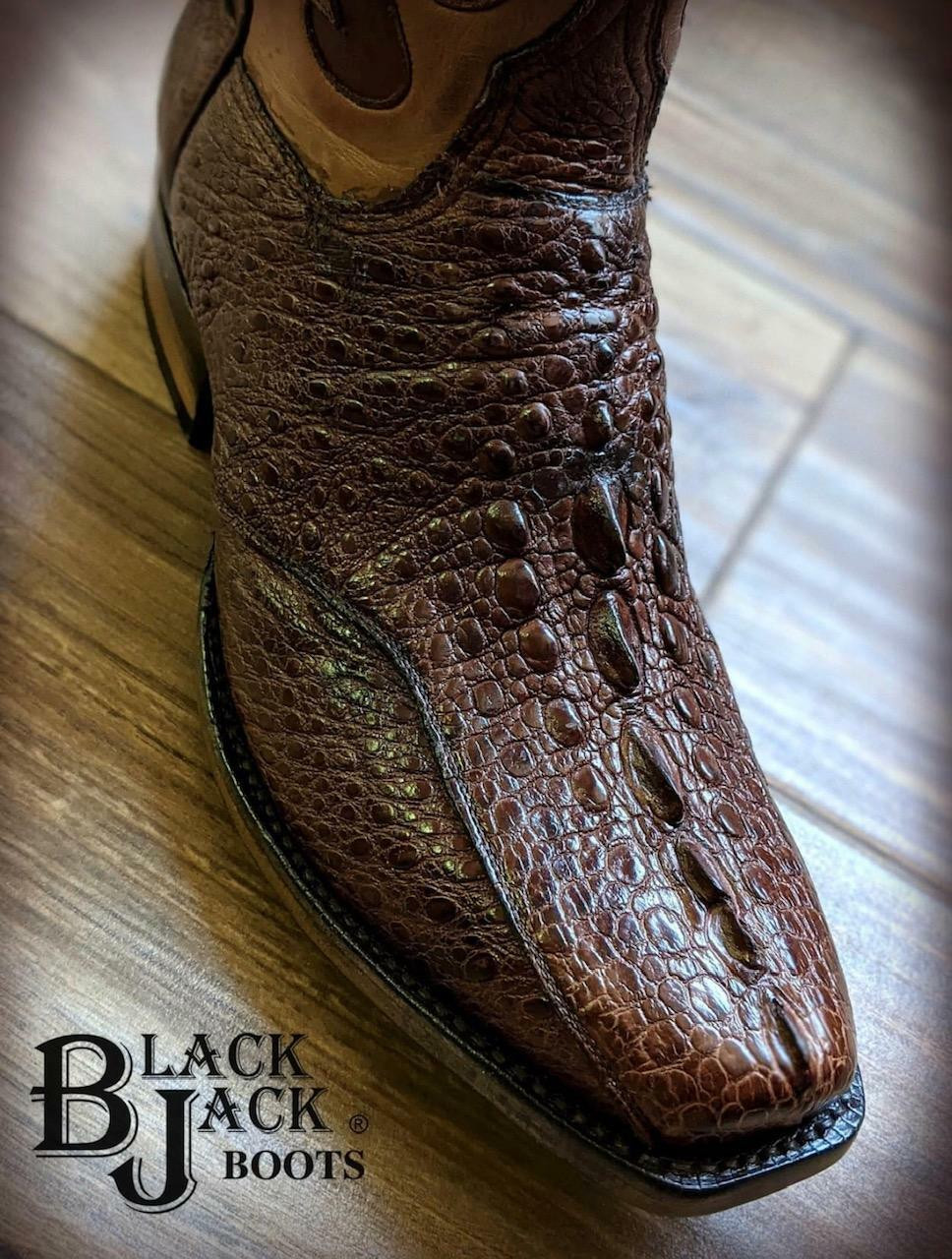 Black Jack Snapping Turtle Tail Cowboy Boots - Tim's Boots