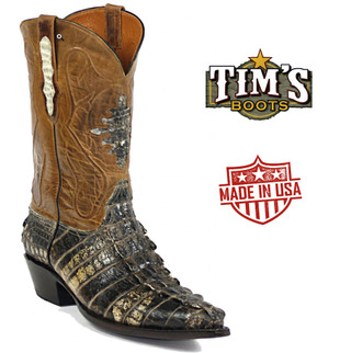 Black Jack Snapping Turtle Tail Cowboy Boots - Tim's Boots