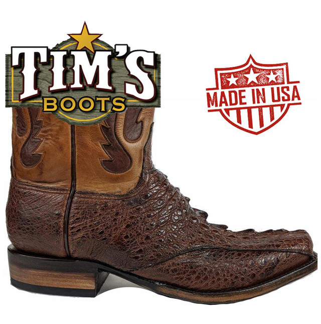 Black Jack Snapping Turtle Tail Cowboy Boots - Tim's Boots
