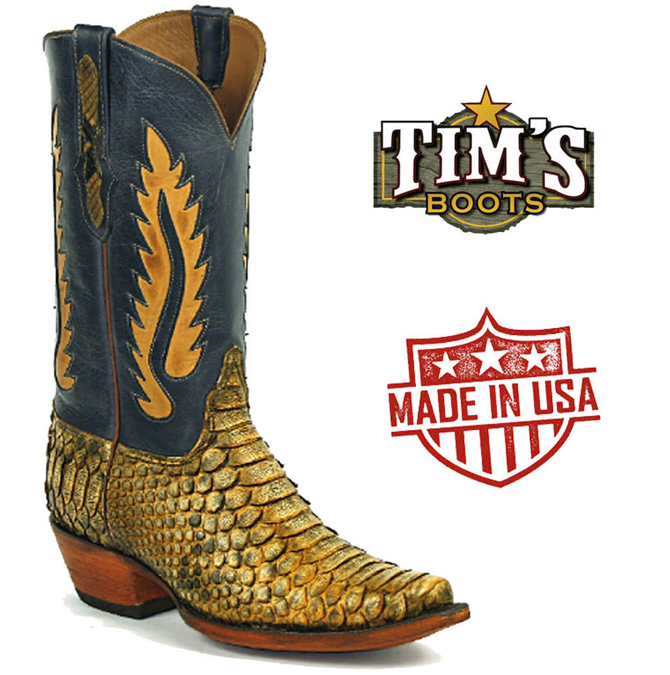 Shop Boots - Snakeskin Boots - Python Boots - Tim's Boots