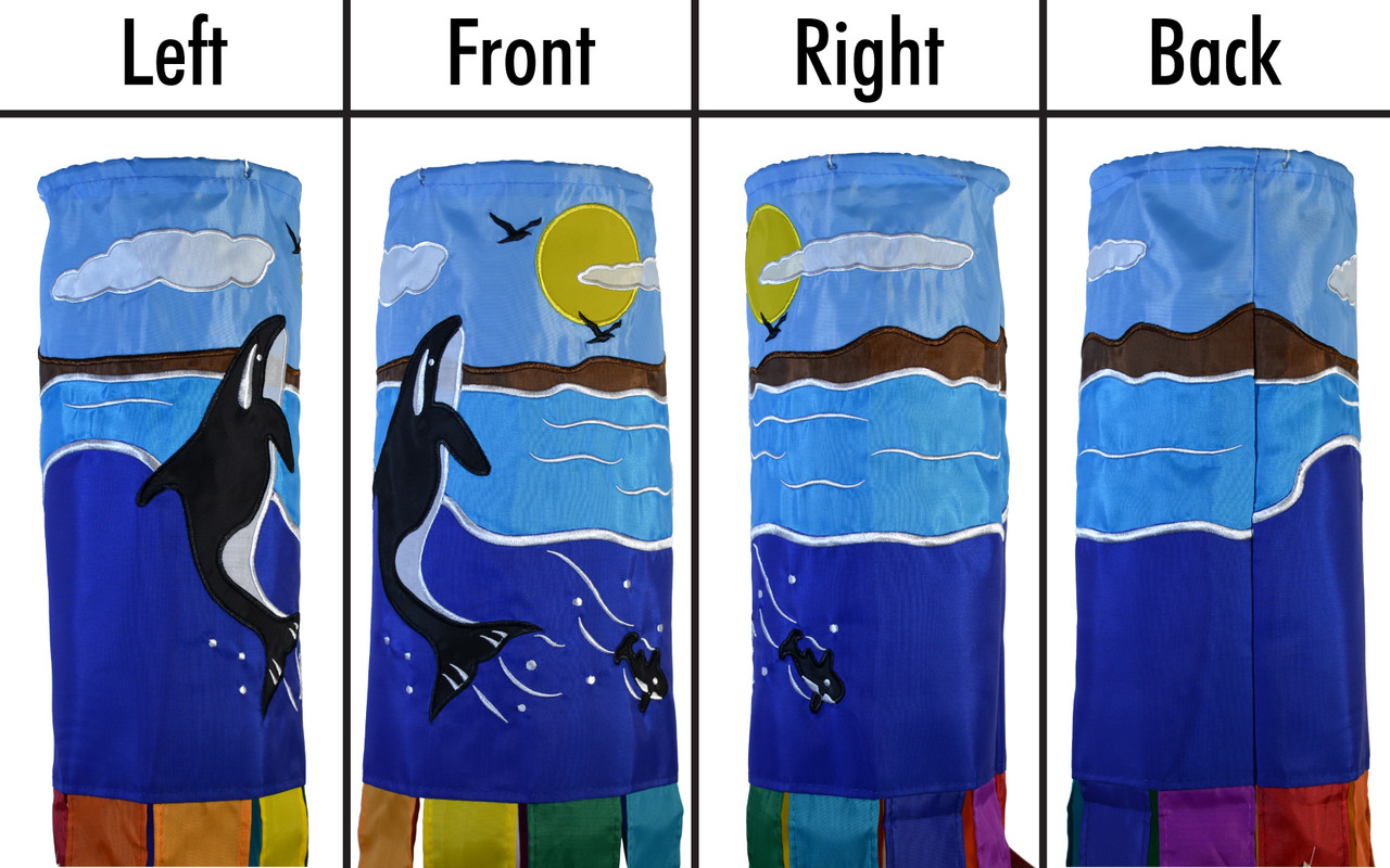 Orca Whale 40-inch Windsock - Kite Garden